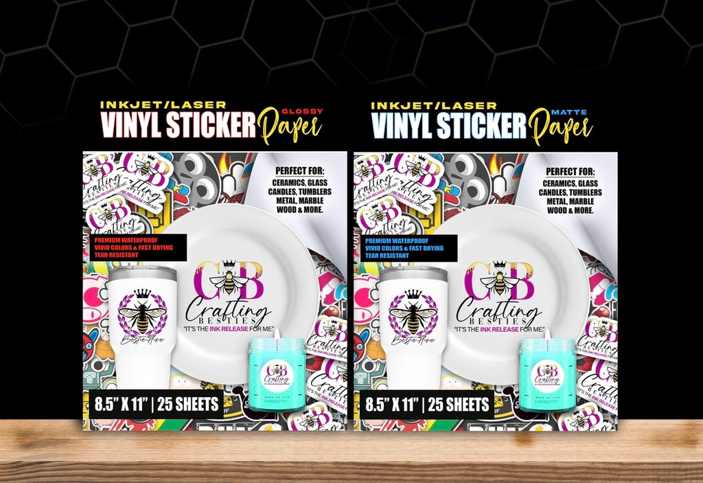 Vinyl Sticker Paper Glossy | Crafting Besties Sasha | Waterproof ...